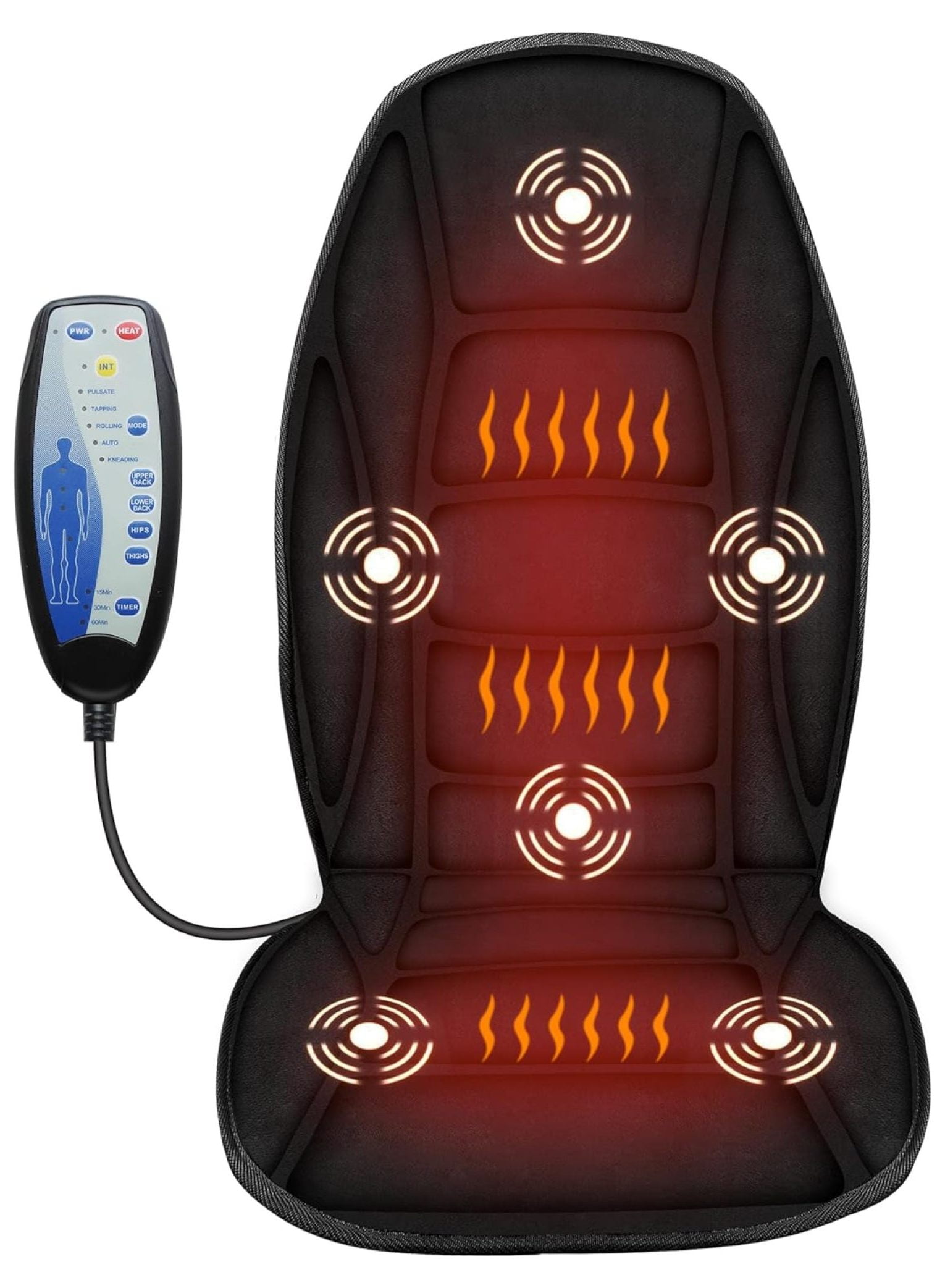 Chair Massager Cushion Back Massager With Heatelectric Seat Massage Padback Massager For Back