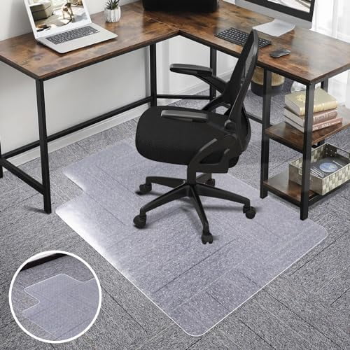 Chair Mat for Carpet, 36" x 48" Office Heavy Duty Chair Mat with Lip ...