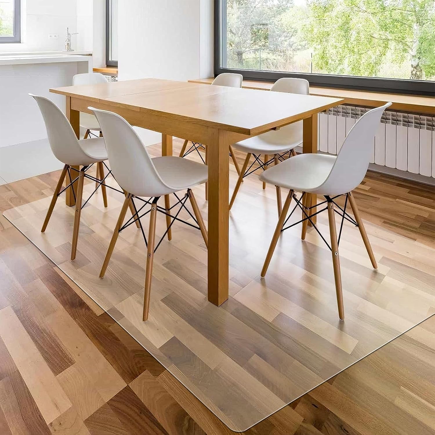 Chair Mat for Hardwood Floor, 4.75'×7' Large Office Chair Mats, Clear ...