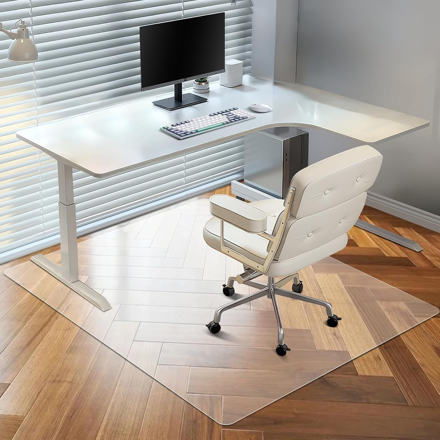 Chair Mat for Hardwood Floor, 46” x 60” Large Office Chair Mats, Clear ...