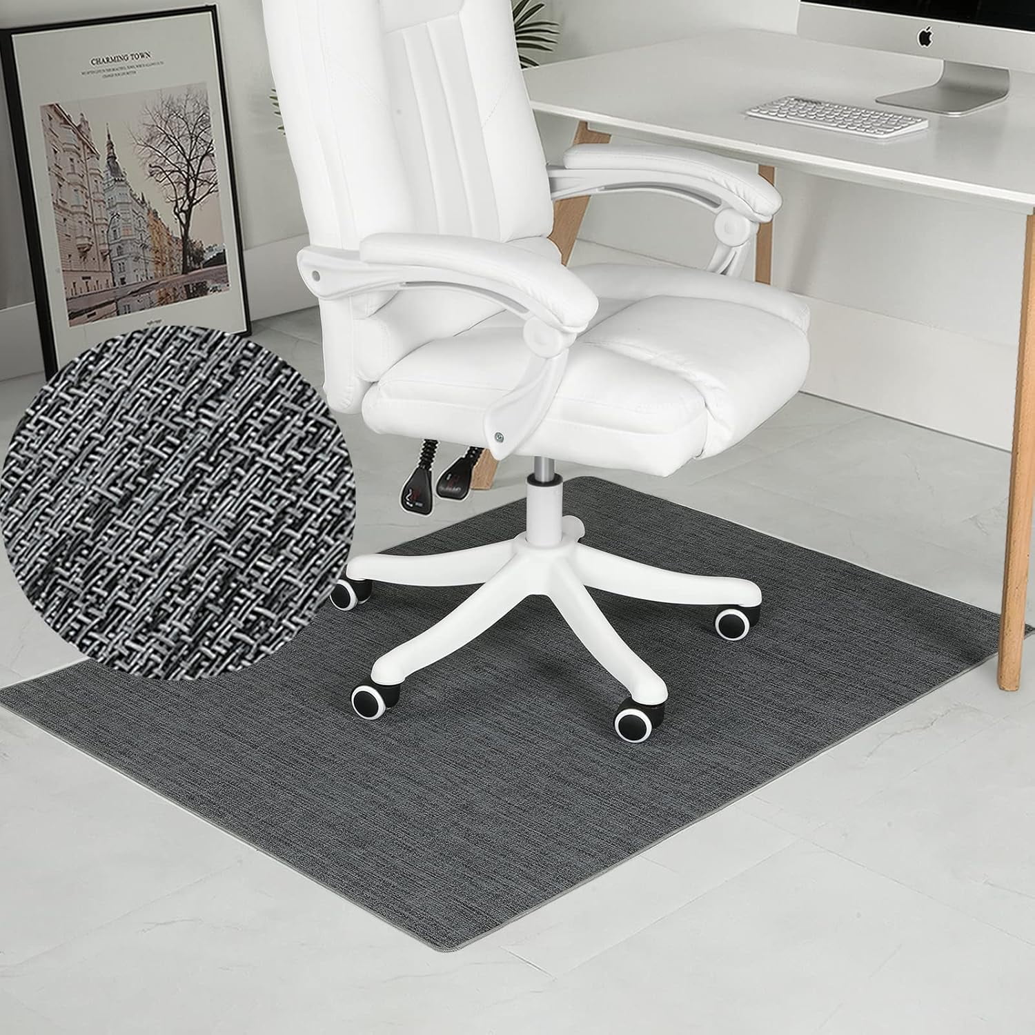 Chair Mat for Hardwood & Tile Floor, 47" x 52" Heavy Duty Office Chair ...