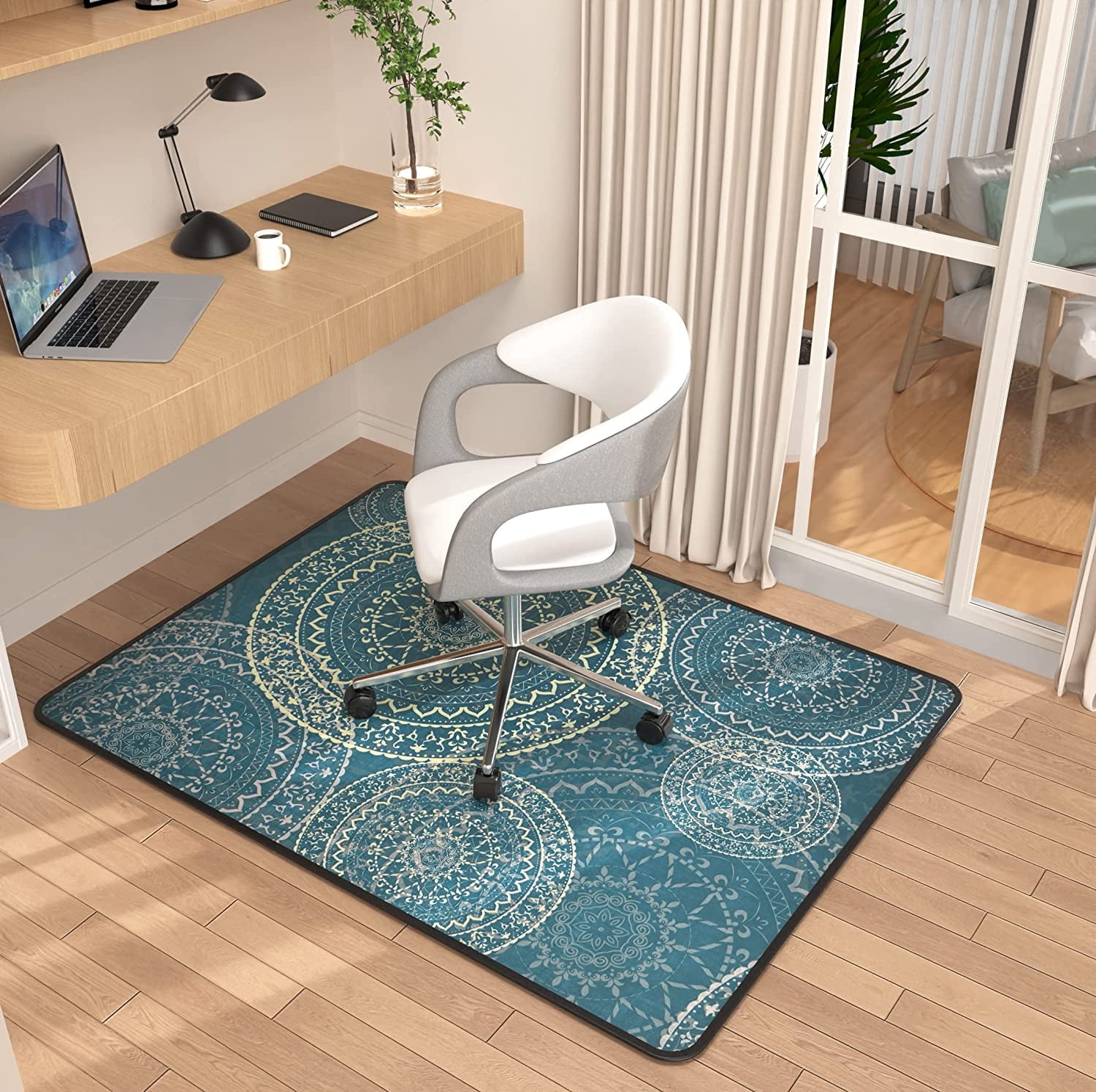 Hriiiiya Chair Mat for Carpet and Hardwood, 48x36 Heavy Duty Desk Chair ...