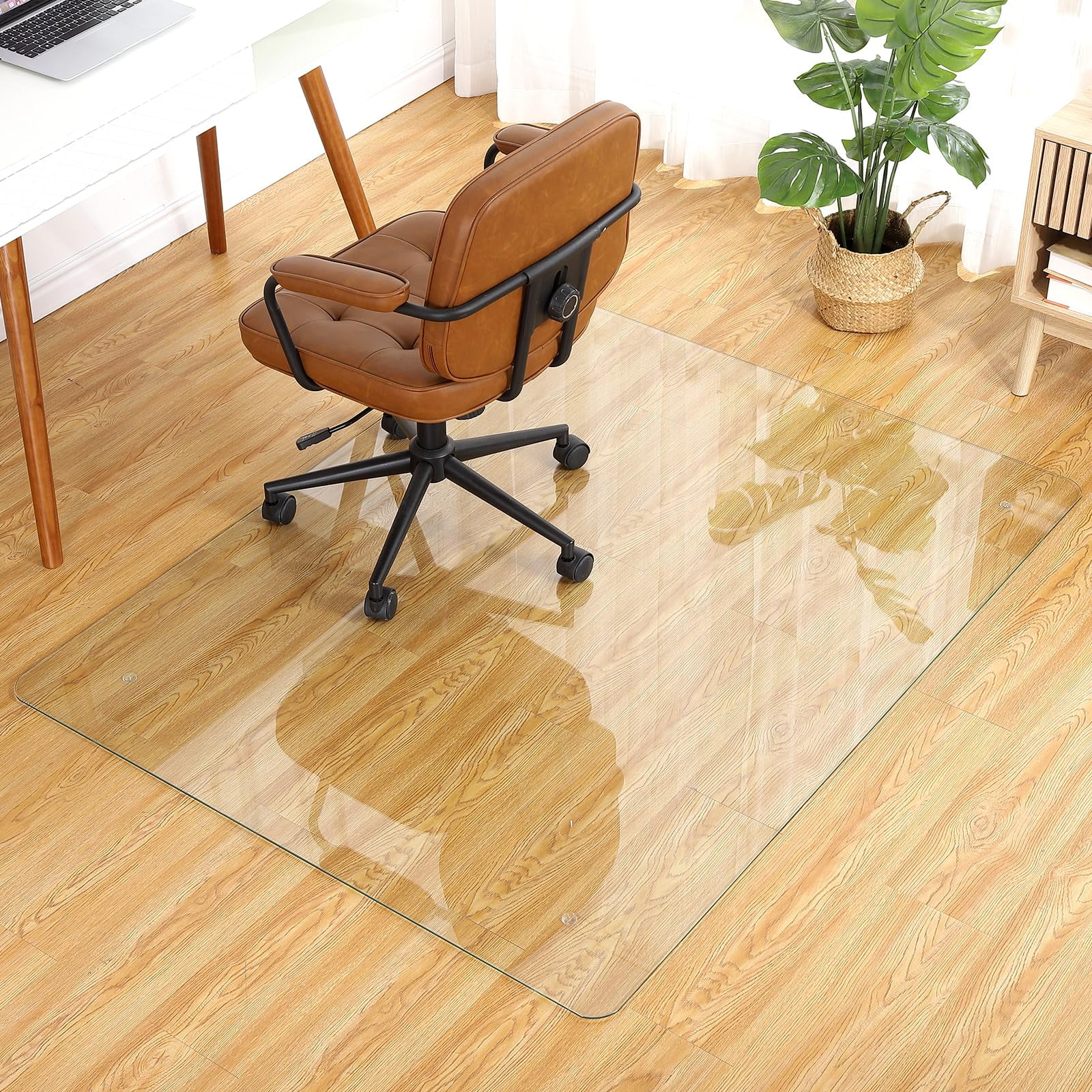 Chair Mat for Carpet, 55" x 46"/60" x 46" Office Chair Mat, Clear ...