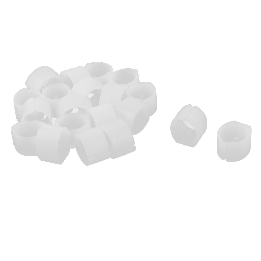 Chair Pipe Foot Plastic Clamp Pads U-shape Caps White 28mm x 25mm 20pcs ...