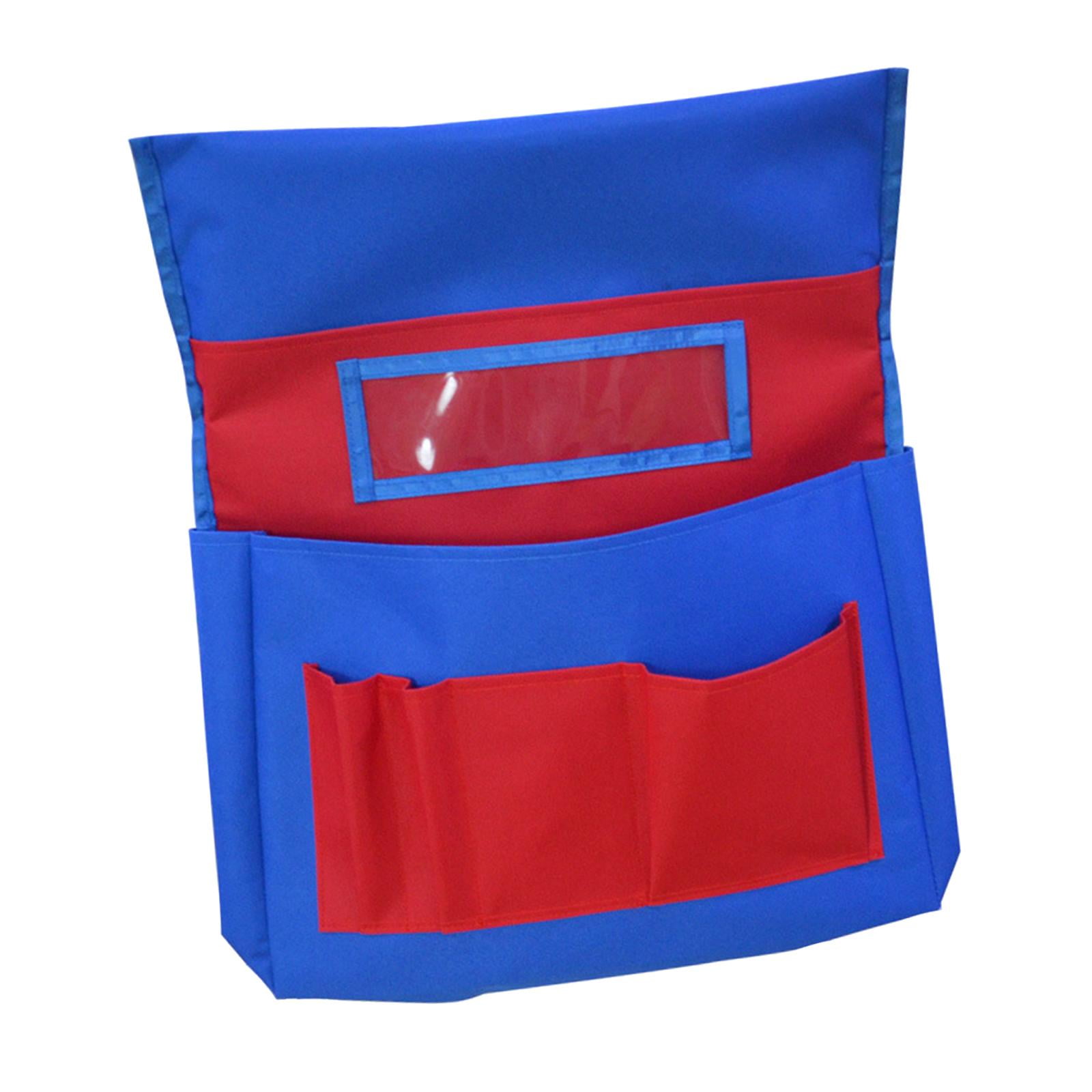Chair Pocket Stuff Storage Multiple Pocket with Name Tag and red ...