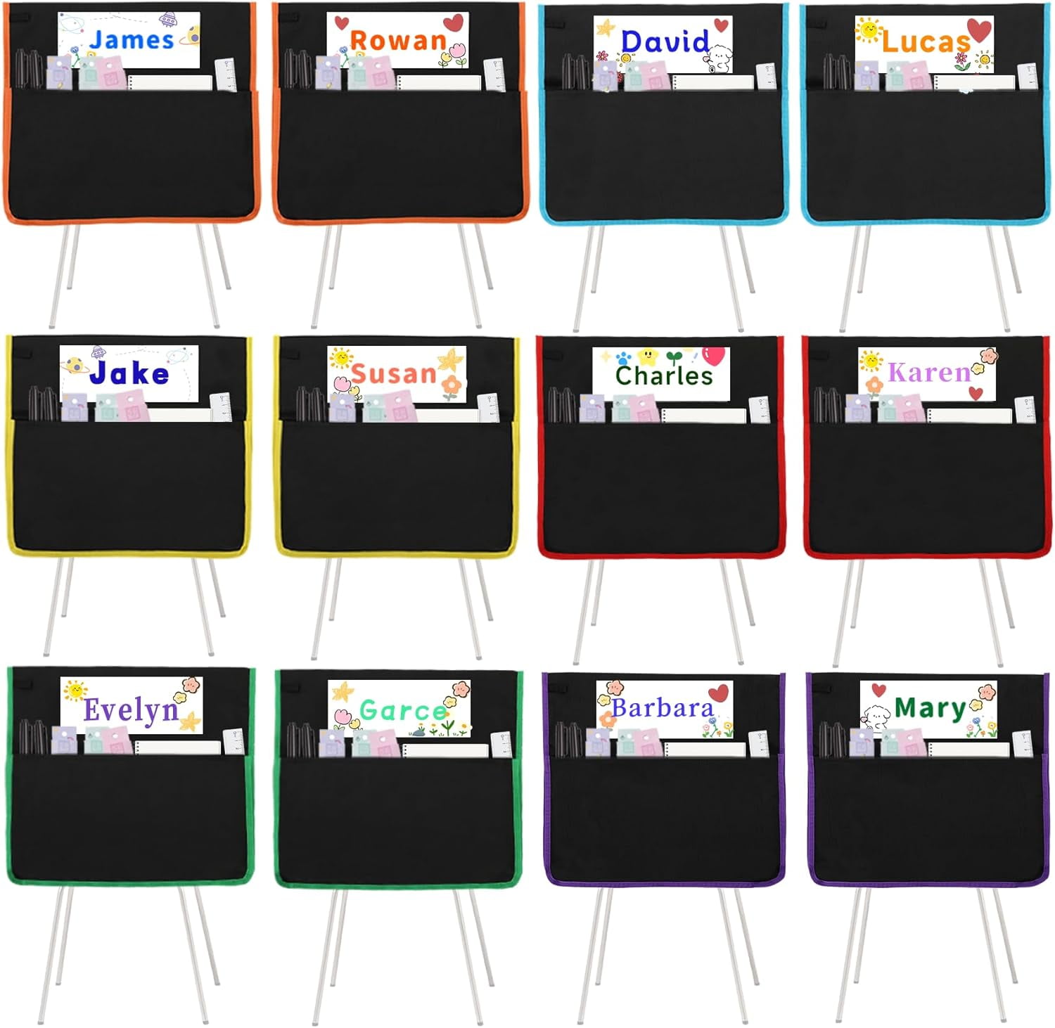 Chair Pockets for Classroom, 15.6x16.8 Inch Seat Pockets for Classroom ...