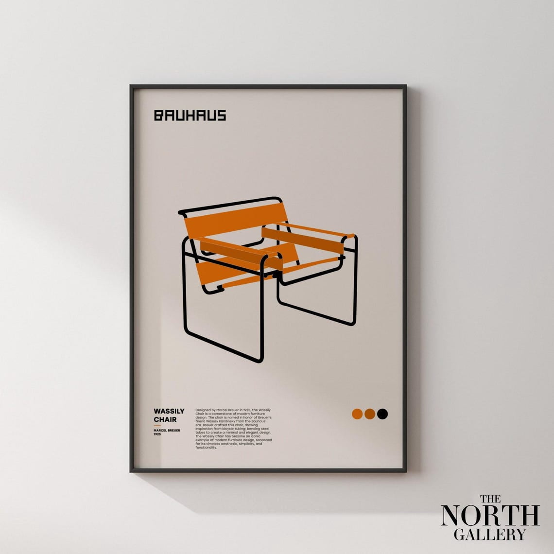 Chair Poster Wall Art, Wassily Chair Exhibition Poster, Marcel Breuer ...