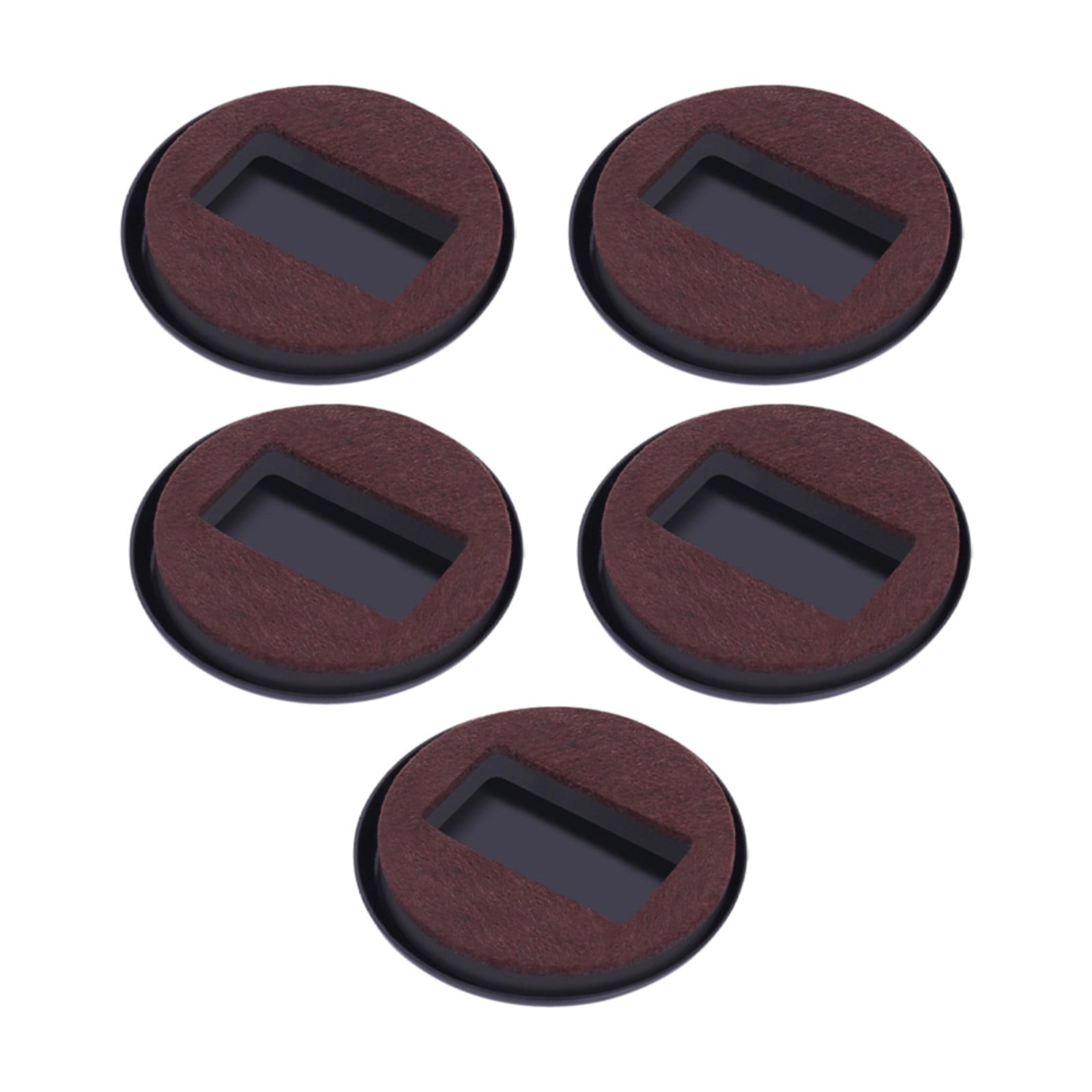 Chair Pulley Fixer Round Brown Dusknt Fixing Clip Furniture Caster Cups ...