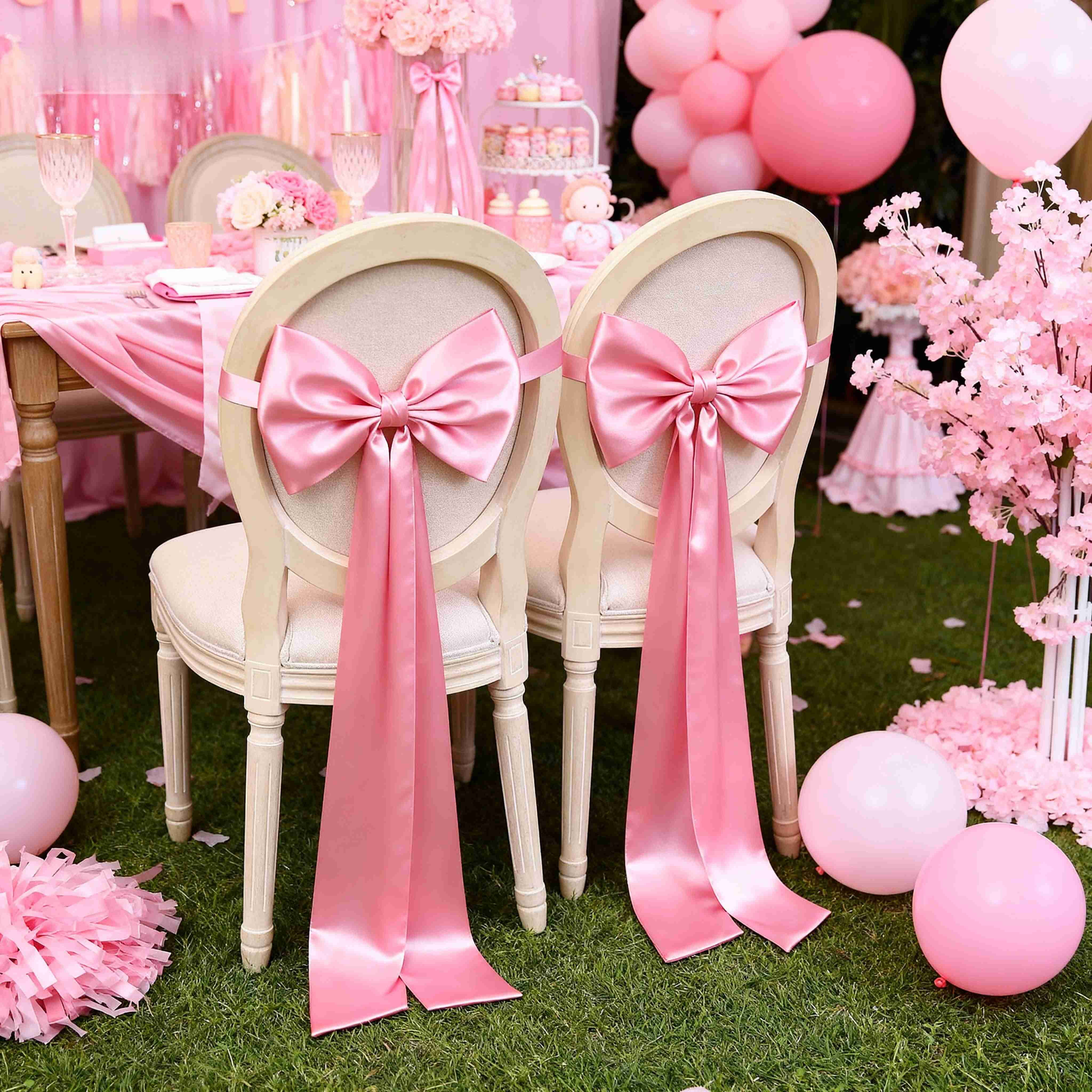 Chair Sashes Chair Bows, Wedding Christmas Party Chair Decor ...