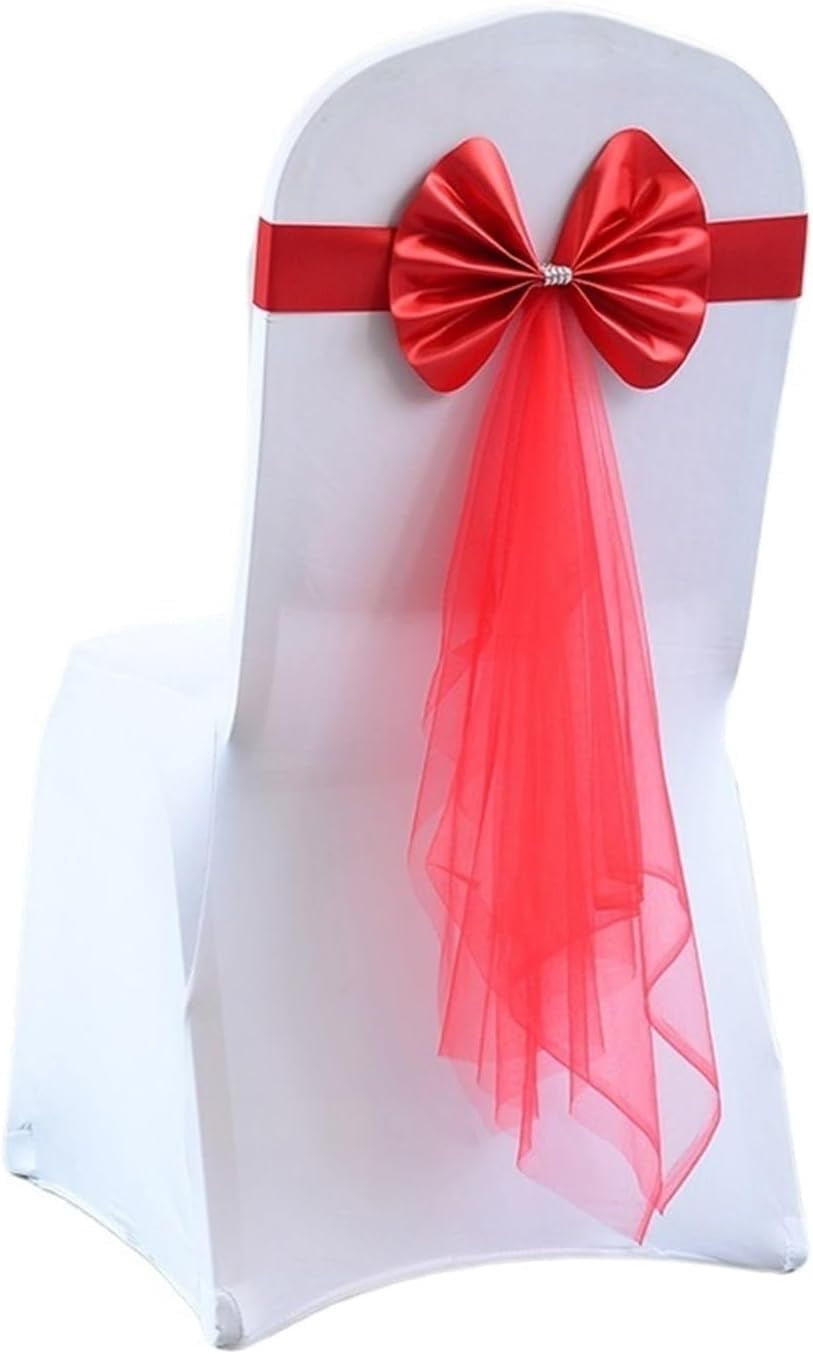 Chair Sashes Satin Lace Chair Sashes Wedding Chair Ribbon Ties Gauze ...
