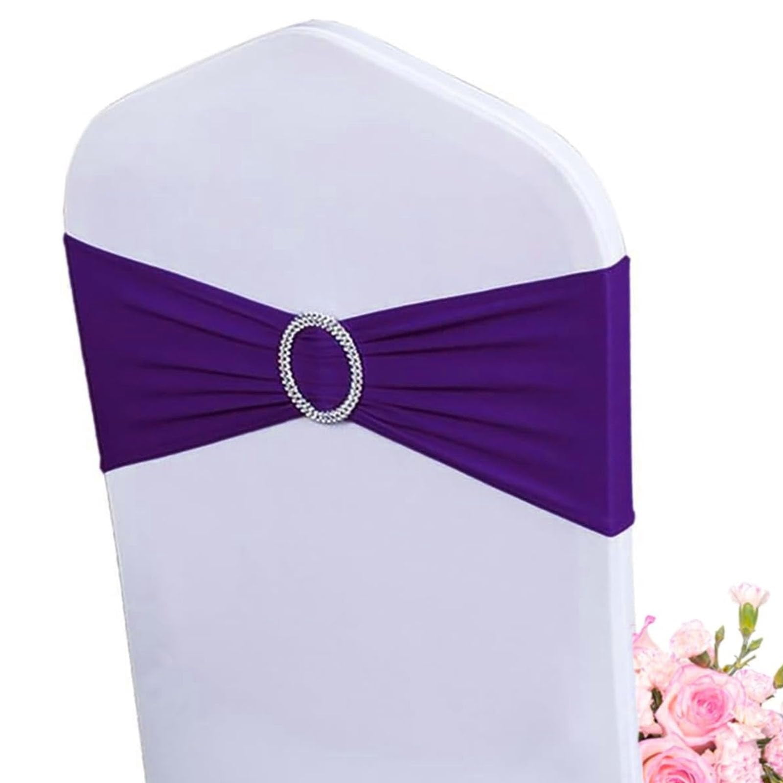 Chair Sashes for Wedding Decor, Spandex Stretch Chair Bows with ...
