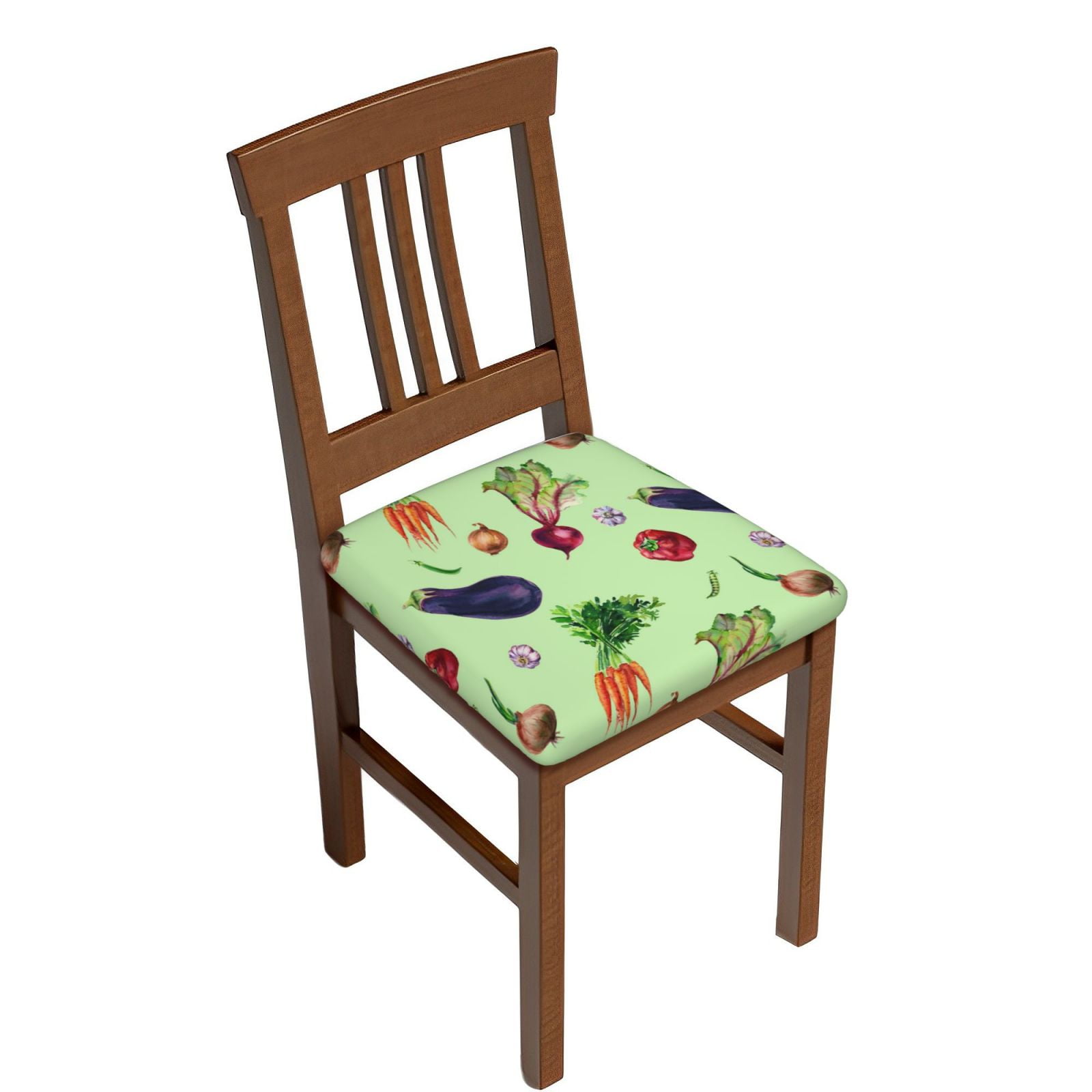 Chair Seat Covers Sets, Eggplant chilies onion garlic -Chair Seat ...