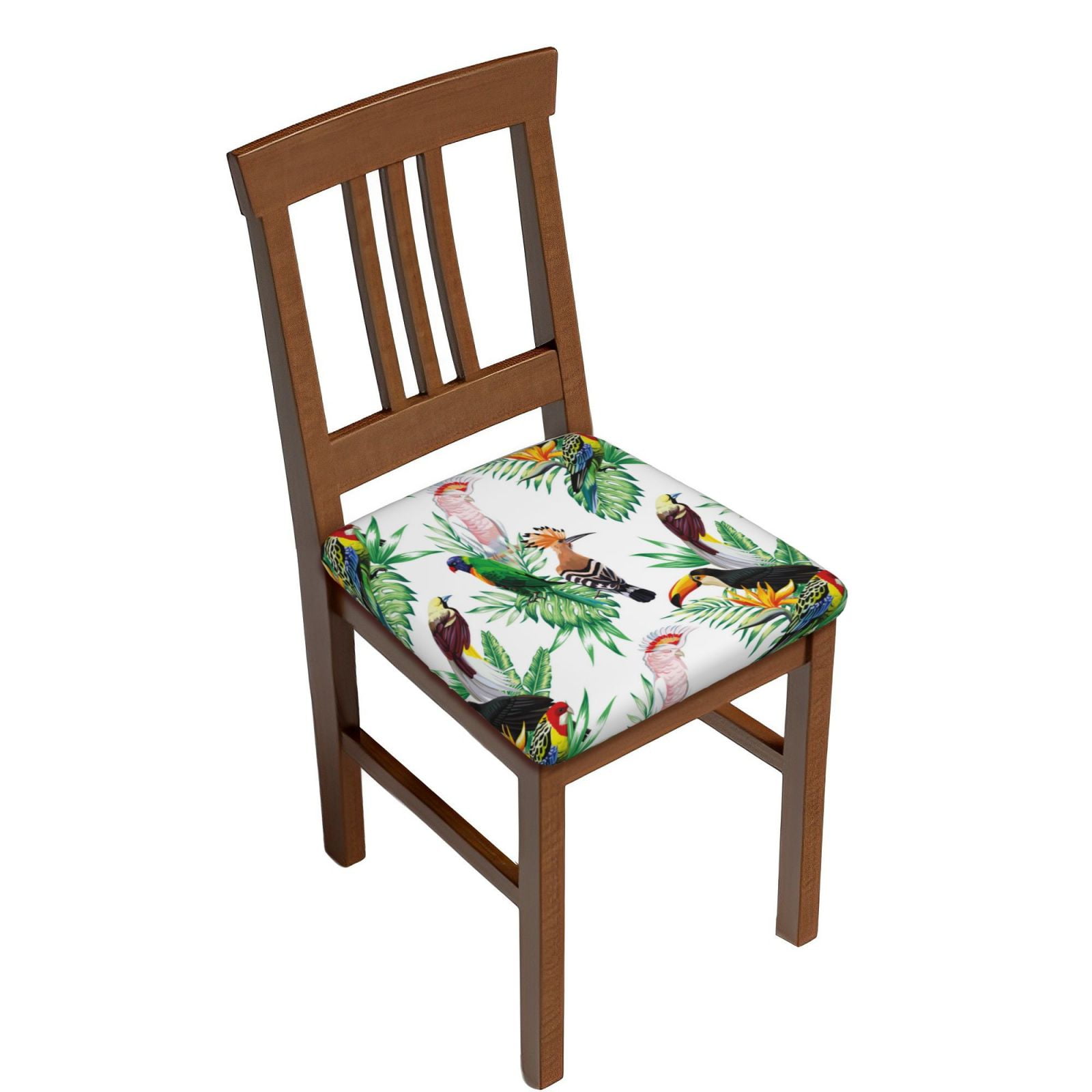 Chair Seat Covers Sets, Modern Parrot Toucan Cockatoo -Chair Seat ...