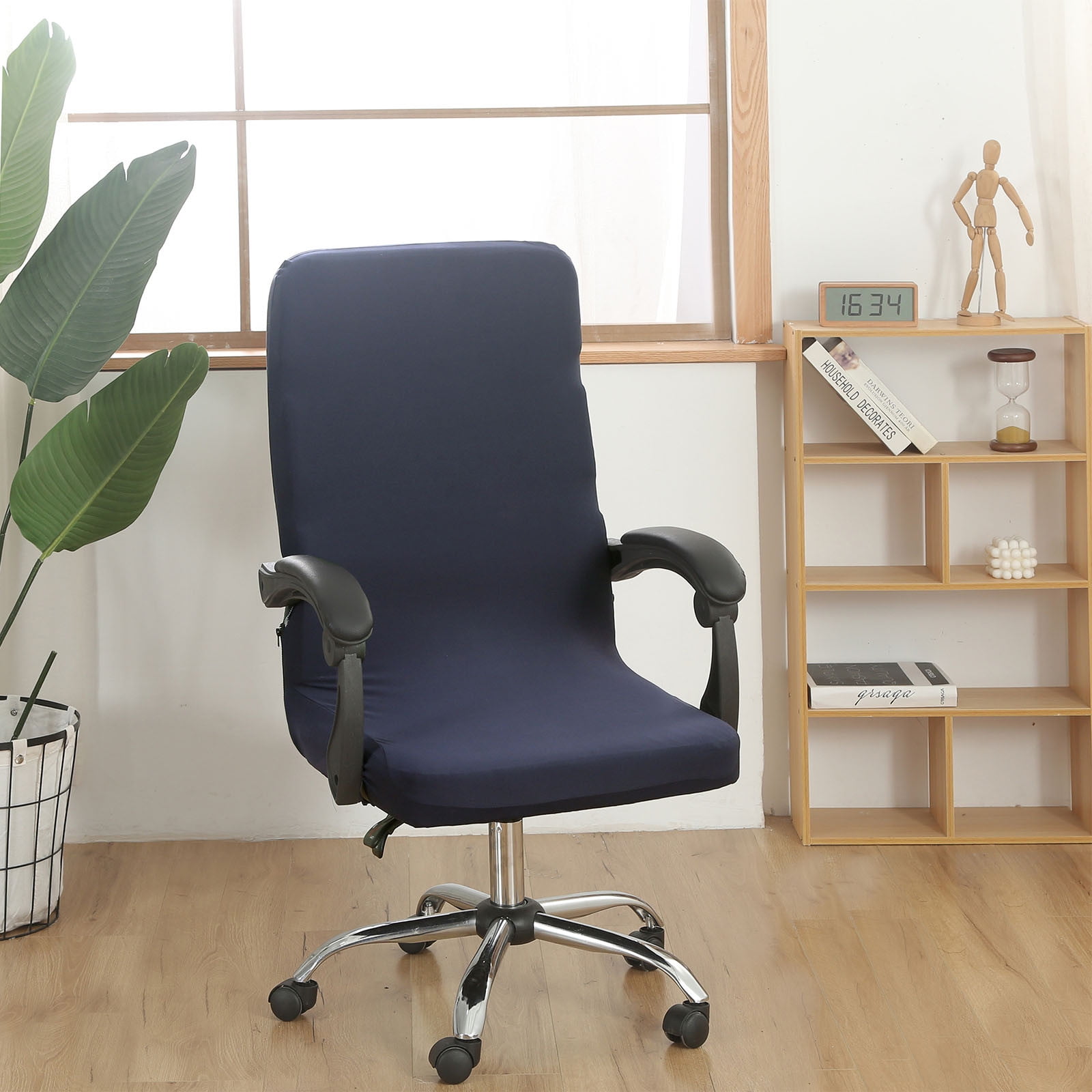 Chair Seat Covers, Usavan Solid Color Brushed High Elastic Chair ...