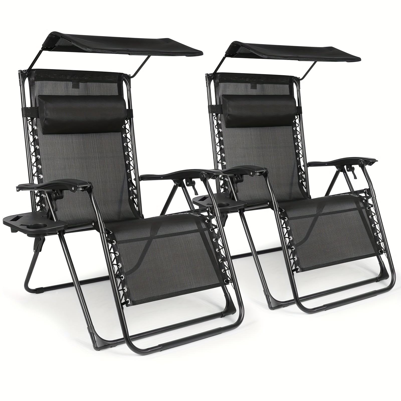 Chair Set of 2, 29 Inch Extra Large Outdoor Lounge Patio Lounge Chair ...