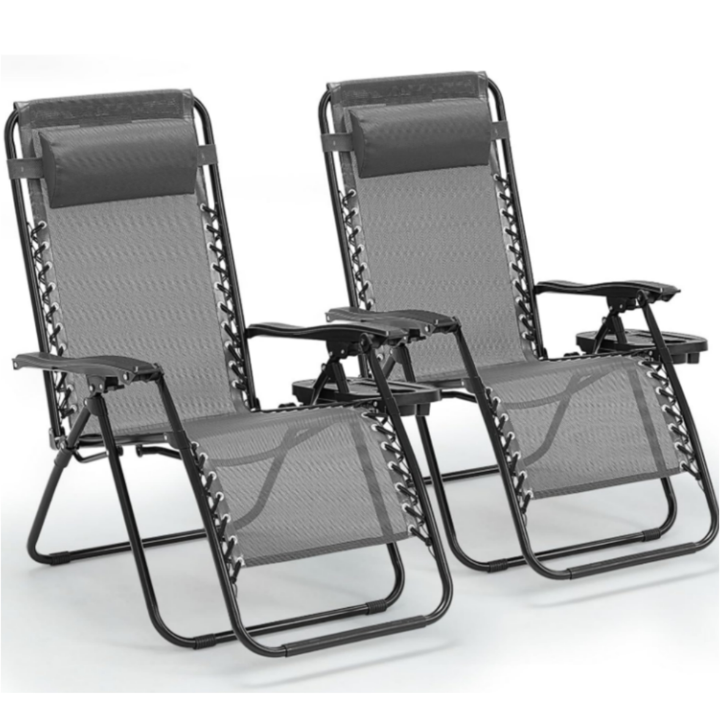 Chair Set of 2, Folding Reclining recliner lounge Chair 330lbs with ...