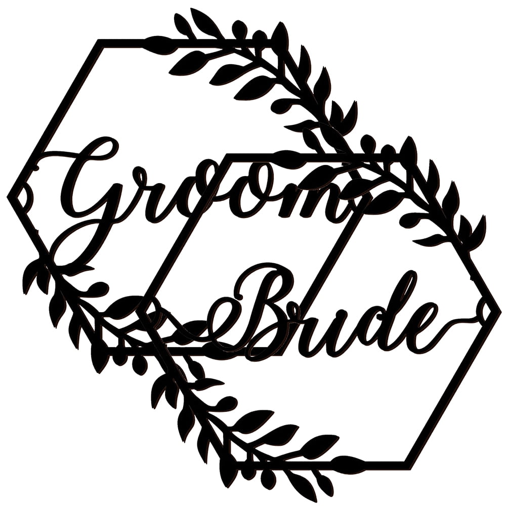 Chair Sign for Wedding Decor Bride and Groom Signs Bridegroom - Walmart.com