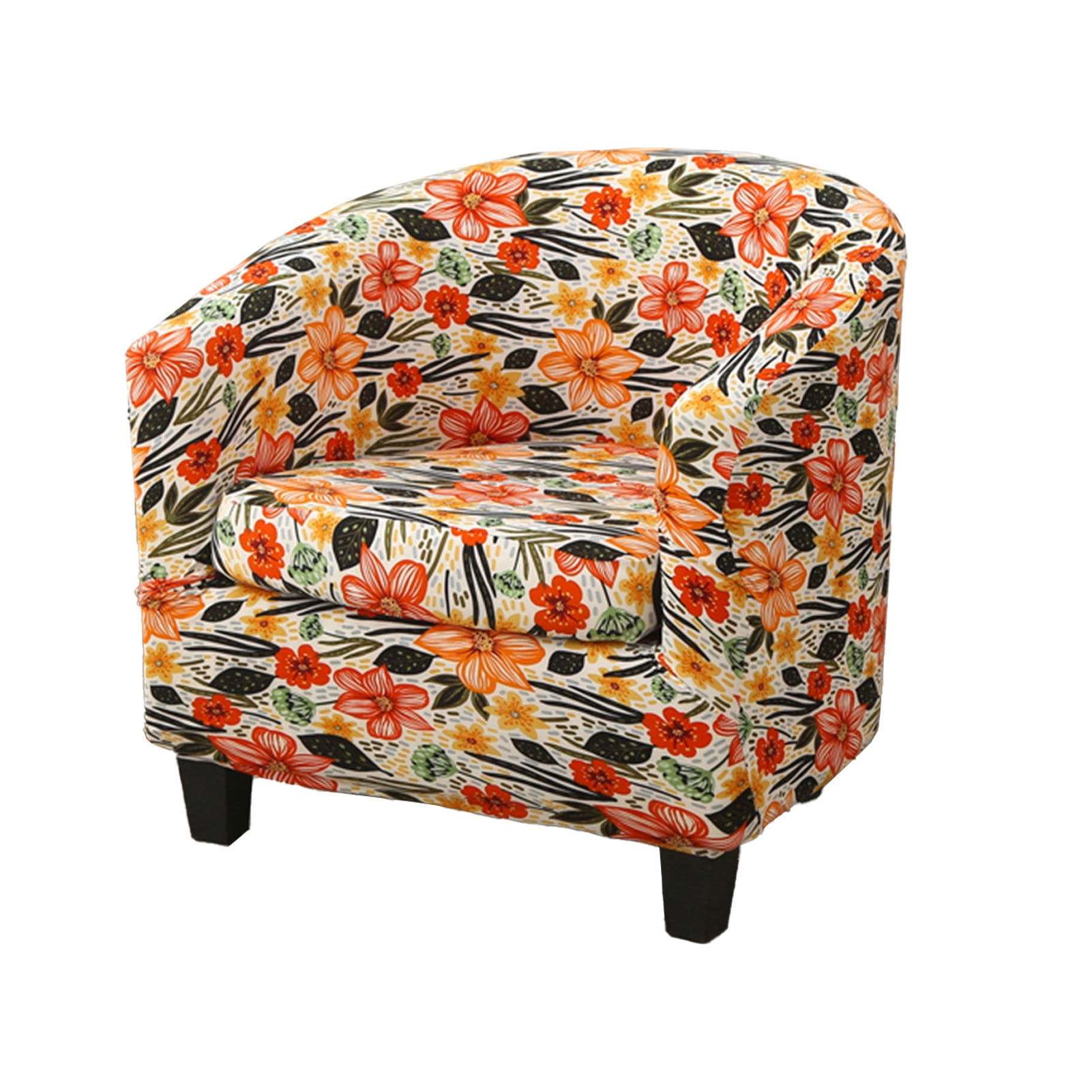 Chair Slipcover Stretch Barrel Chair Covers Printed Chair Slipcovers ...