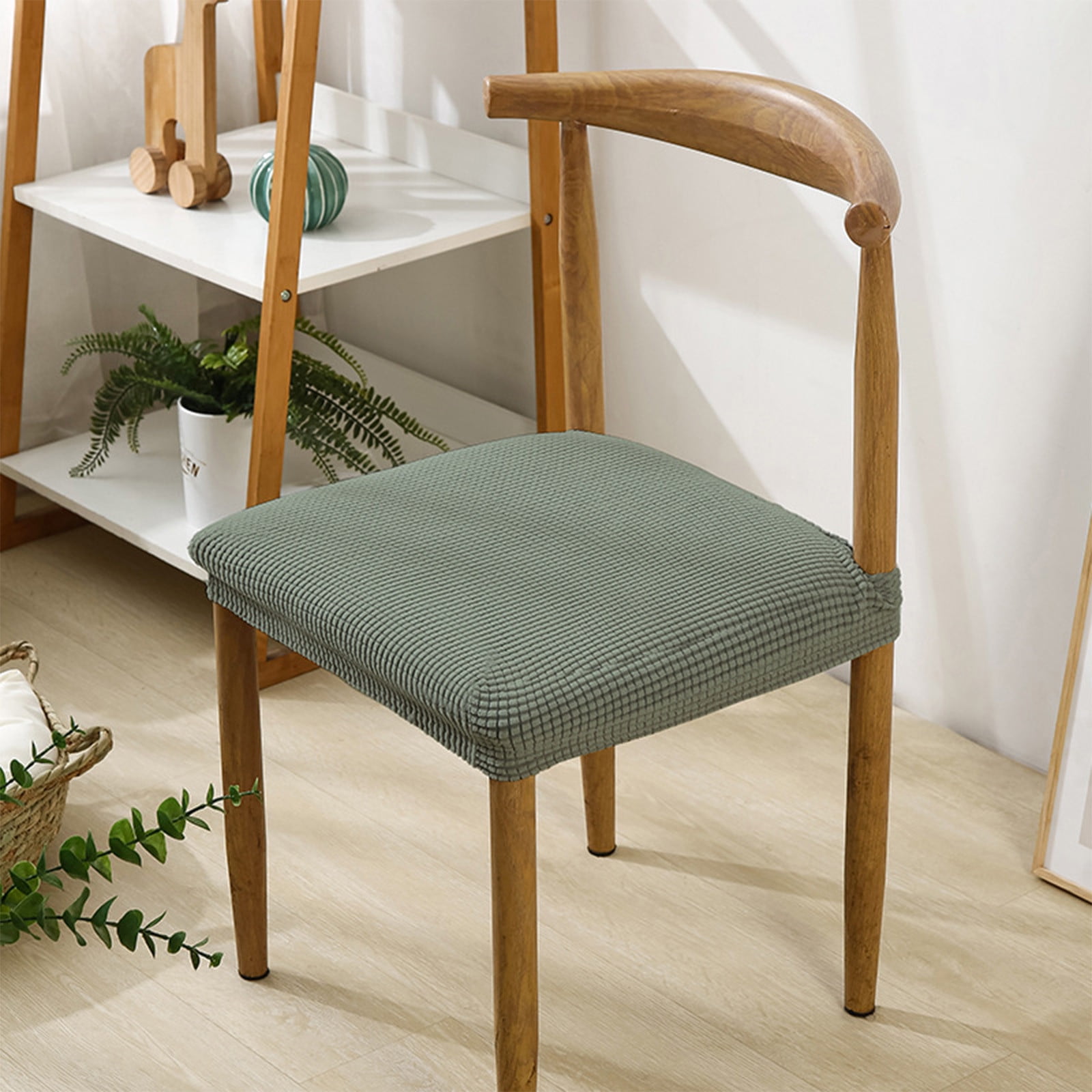 Chair Slipcovers, Stretch Seat Covers, Soft Elastic Fit with Corn Grain ...