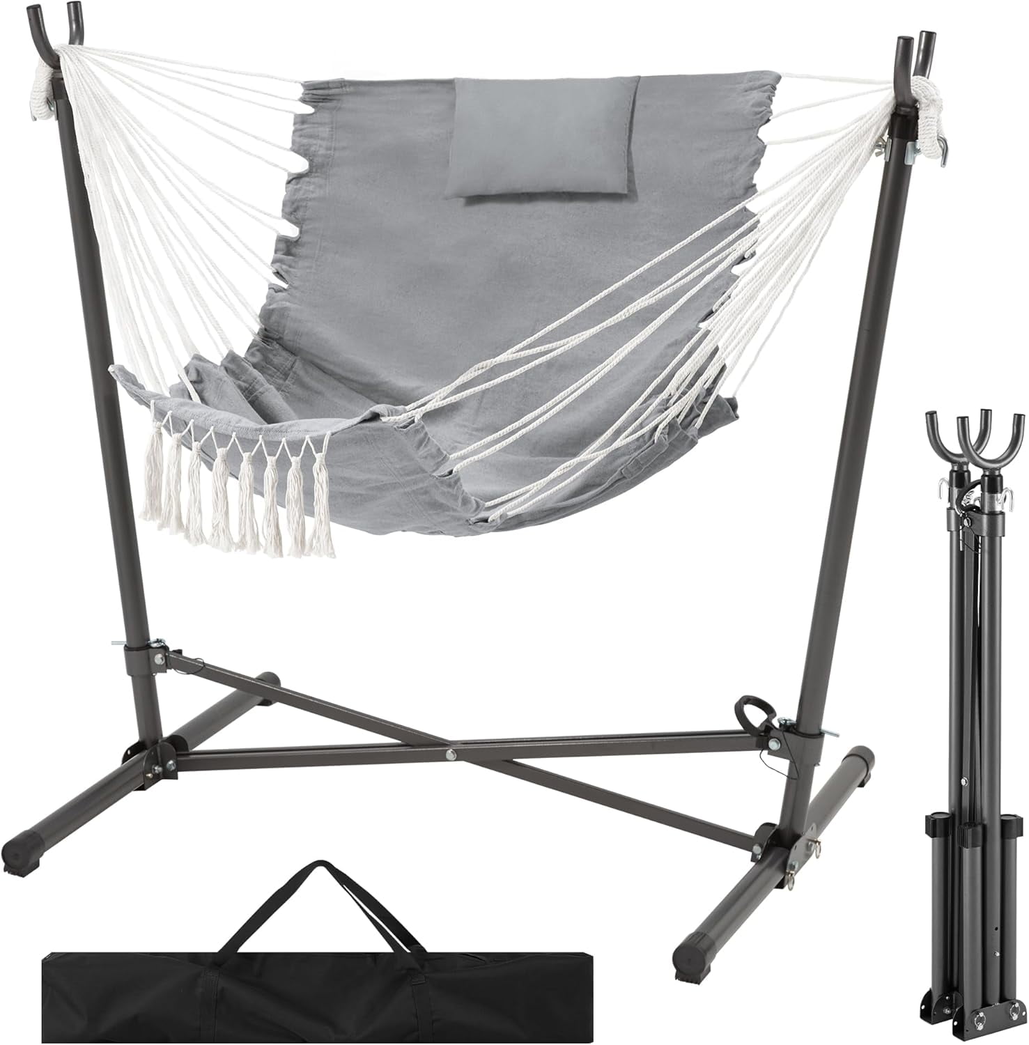 Chair with Stand Included Hanging Chair Macrame Boho Handmade ...