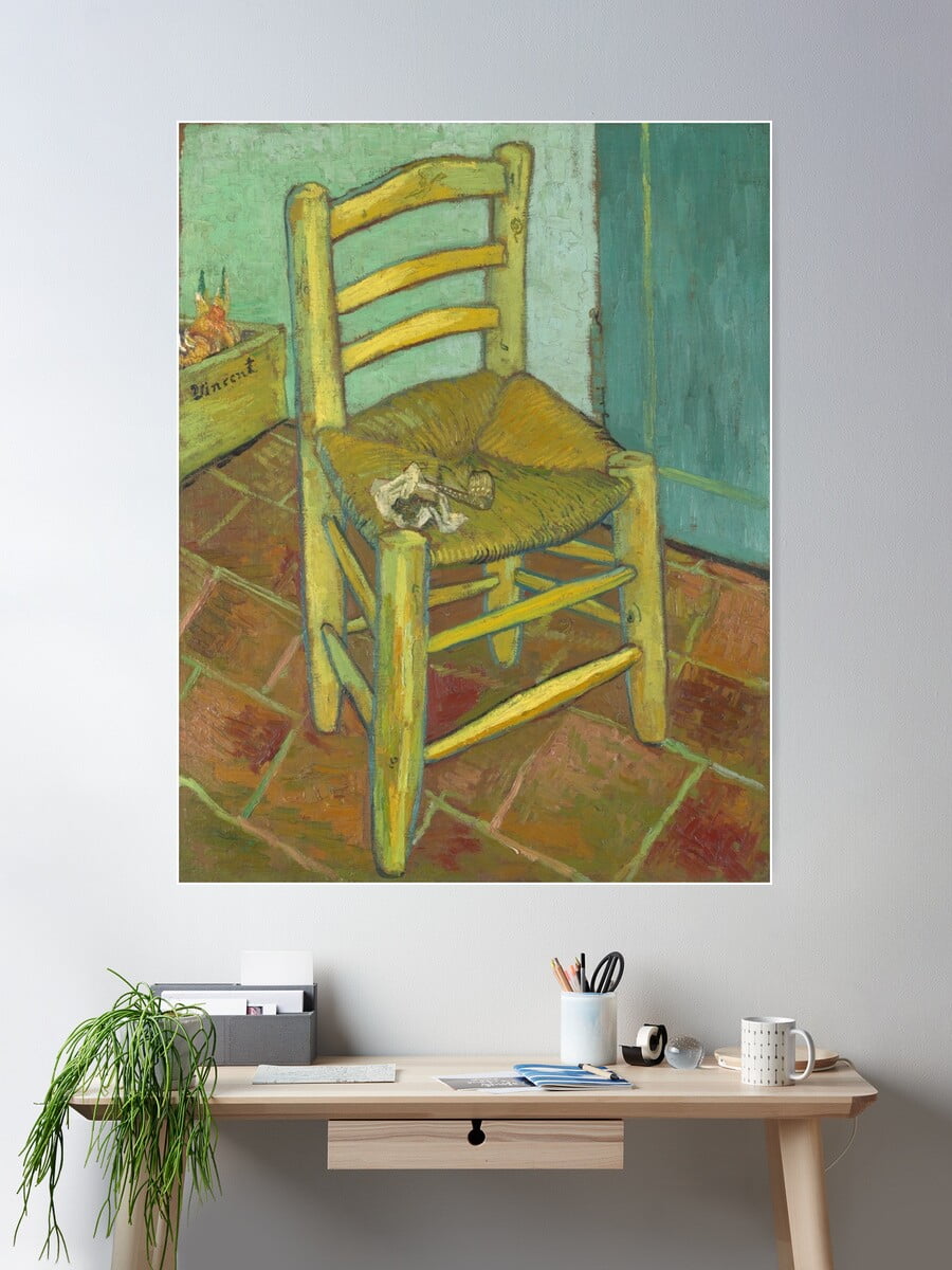 Chair Still Life By Vincent Van Gogh Poster Wall Art, Modern Wall Decor ...
