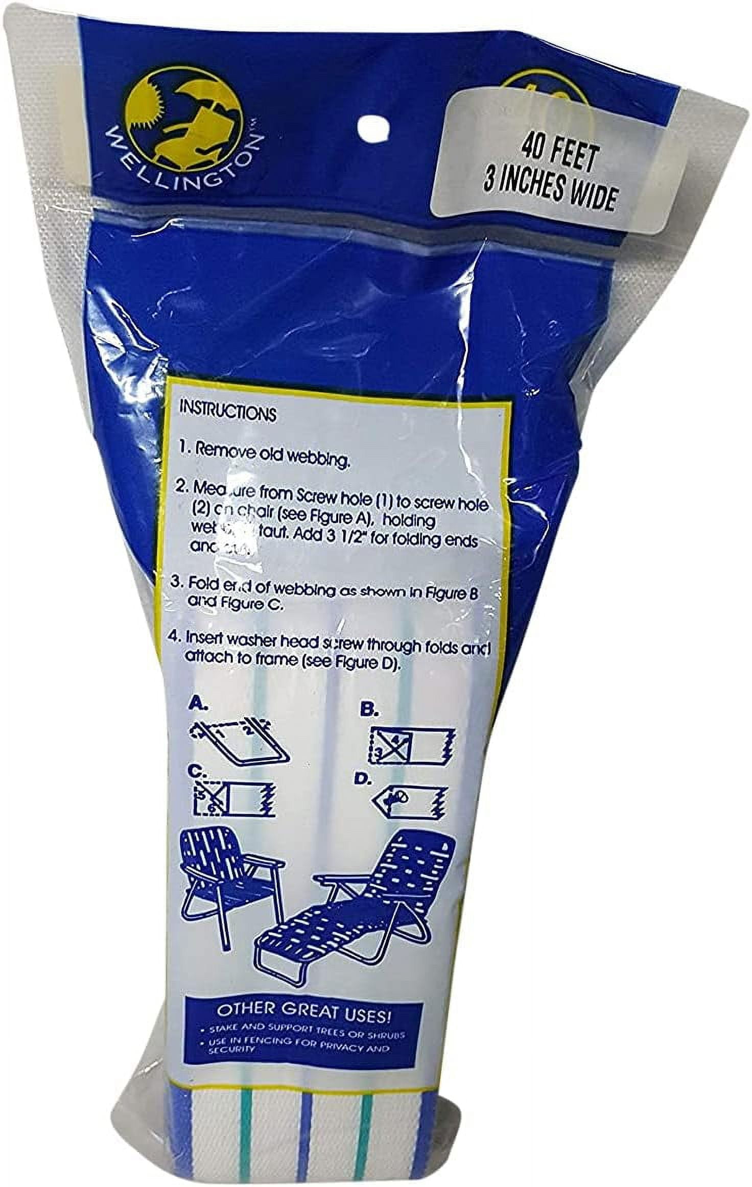 Chair Strap,40 Feet 3 Inches Wide Webbing Kit, Lawn Chair Webbing ...