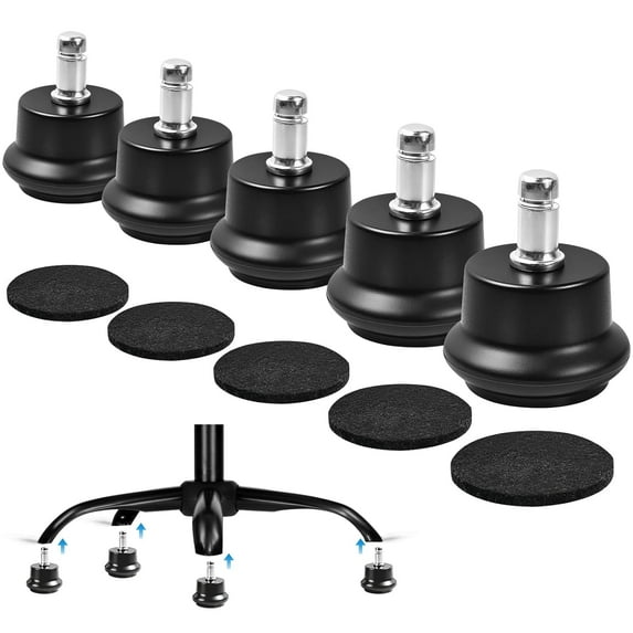 Chair Wheel Stoppers, Converts Swivel Casters to Fixed Non-Rolling ...
