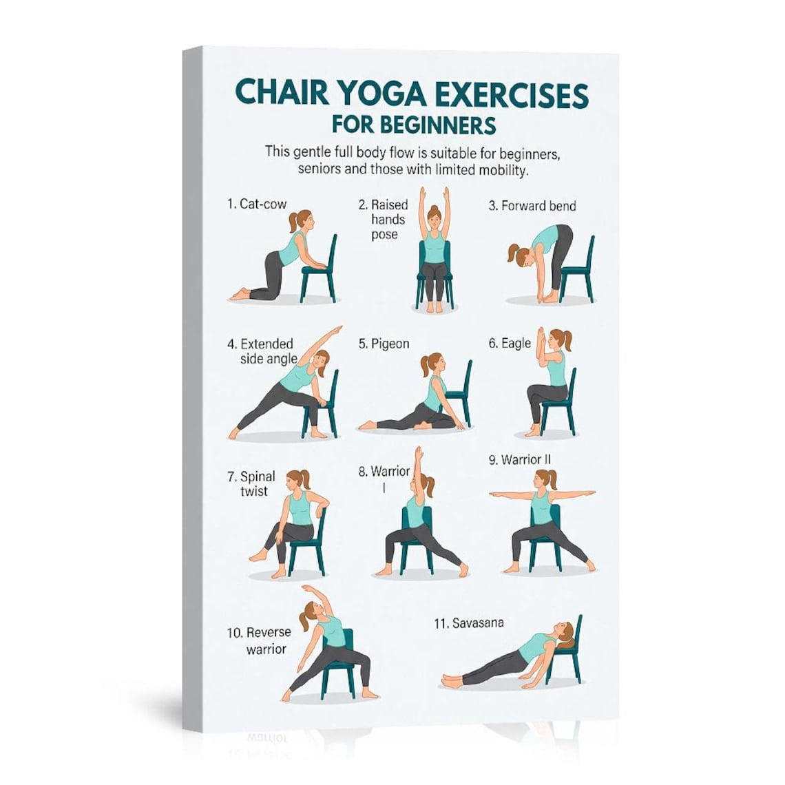 Chair Yoga Exercises For Beginners Illustrated Guide Seniors Limited ...