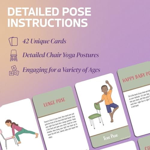 Chair Yoga Poses Cards for Kids: Movement or Brain Breaks in Classroom ...