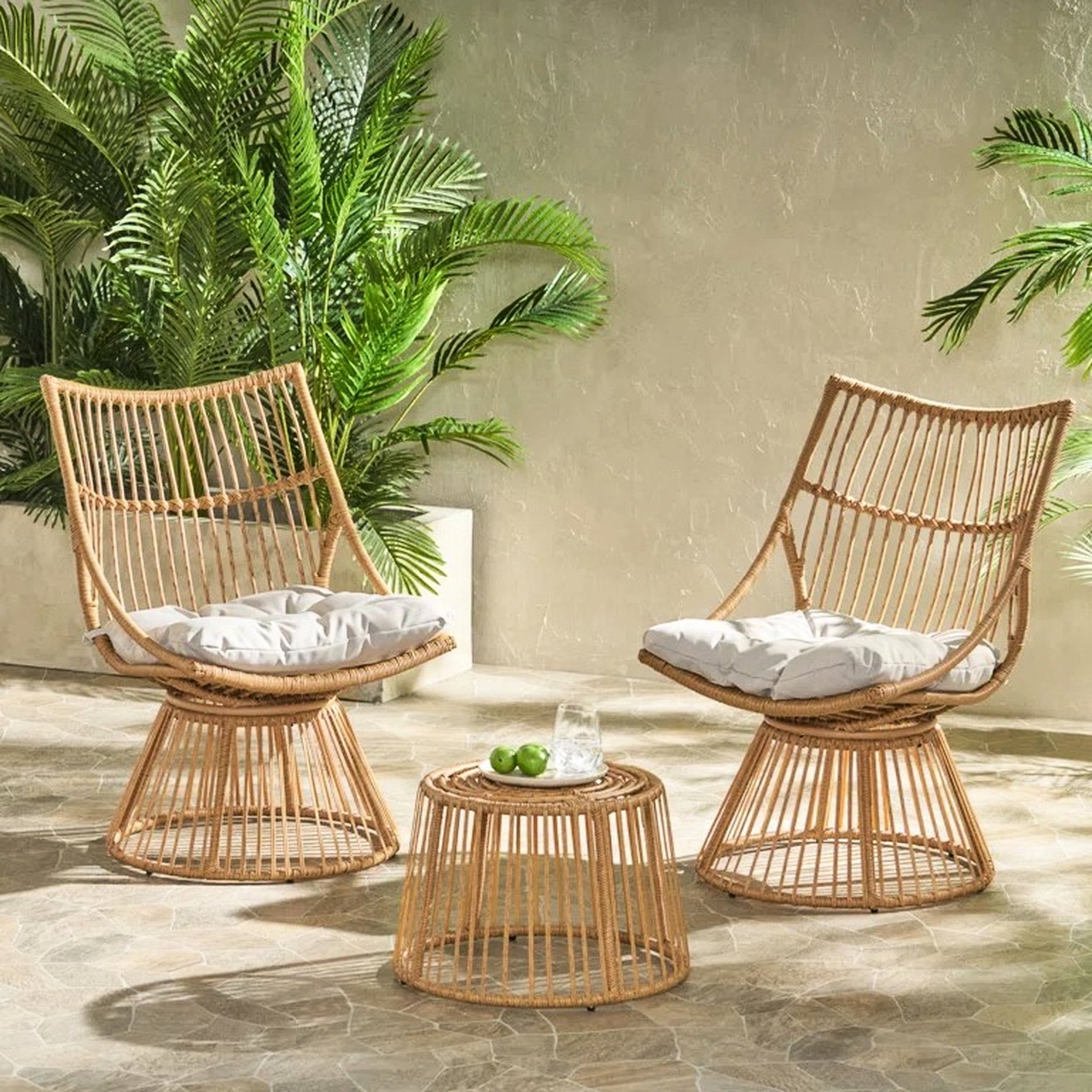 Chair and Side Table for One | Soak Up the Sun Comfortably | Polyester ...