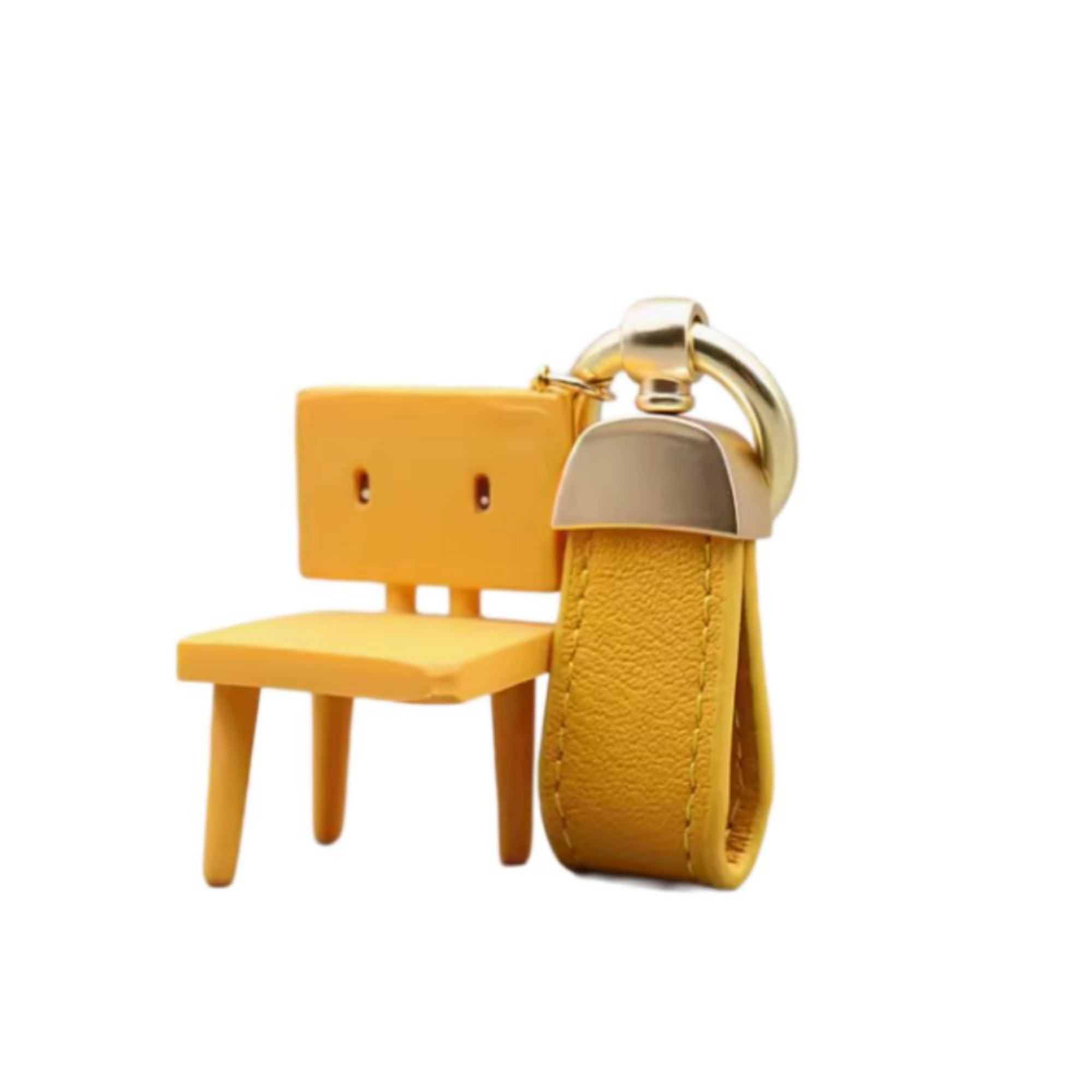 Chair keychain, cute, short, lambskin, exquisite, car key ring, pendant ...