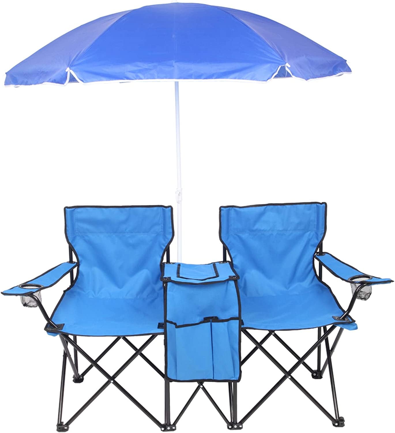Chair with Canopy, Outdoor Portable Sports Chair W/Adjustable Umbrella ...