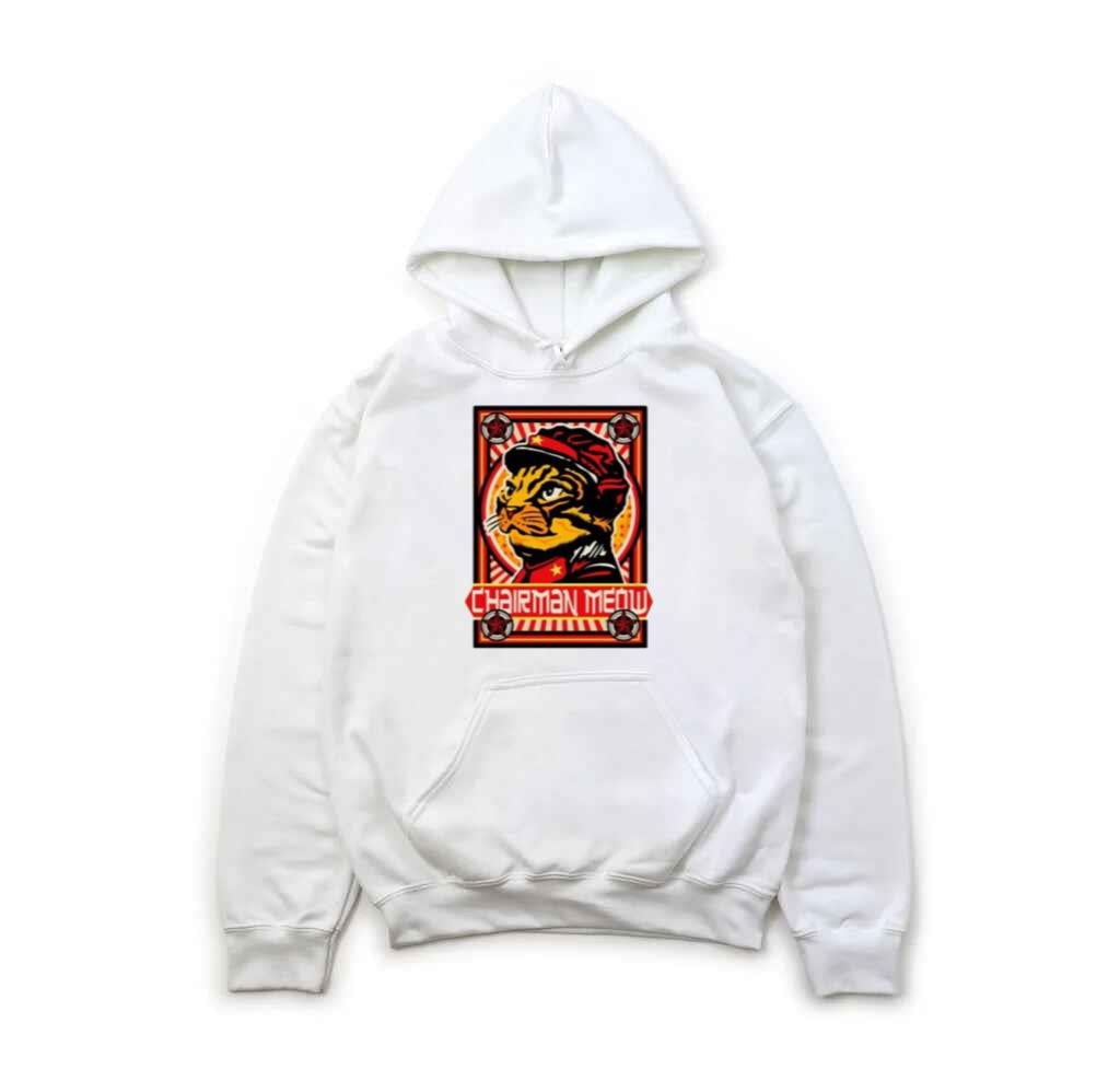 Chairman Meow Funny Cat Parody Pop Culture Meme Graphic T-Shirt ...