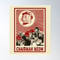 Chairman Meow- Funny Feline Chairman Mao Poster Wall Art Modern Wall ...