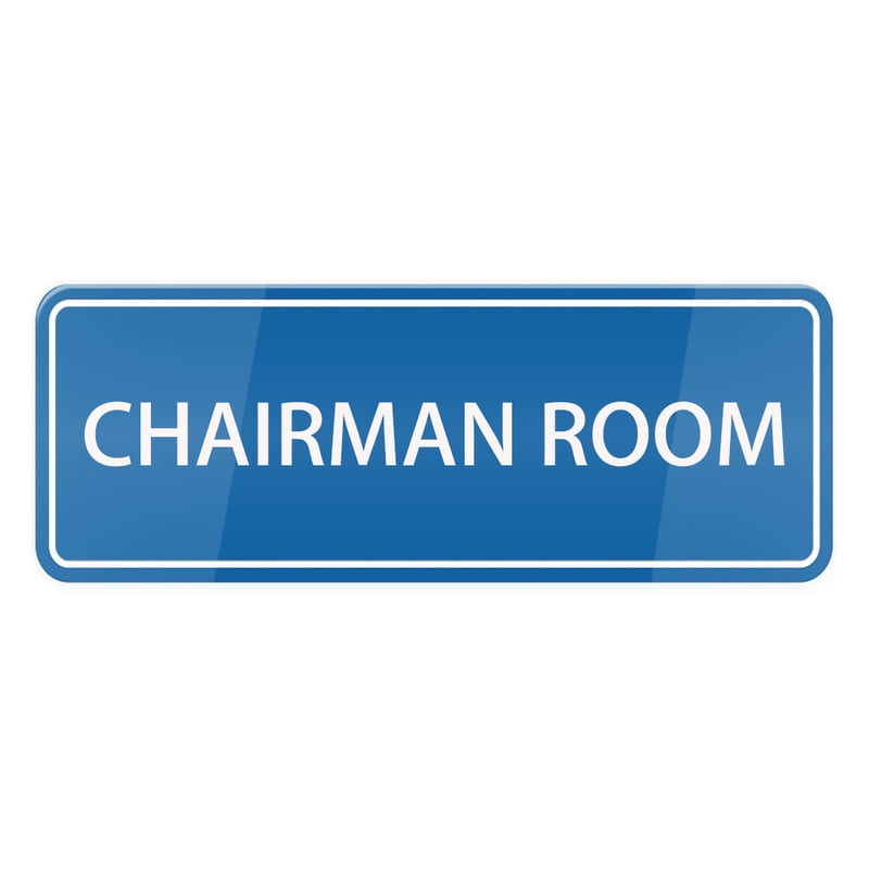 Chairman Room Sign, 10 X 3 Inch Acrylic Plastic Sign With Symbols, Self ...