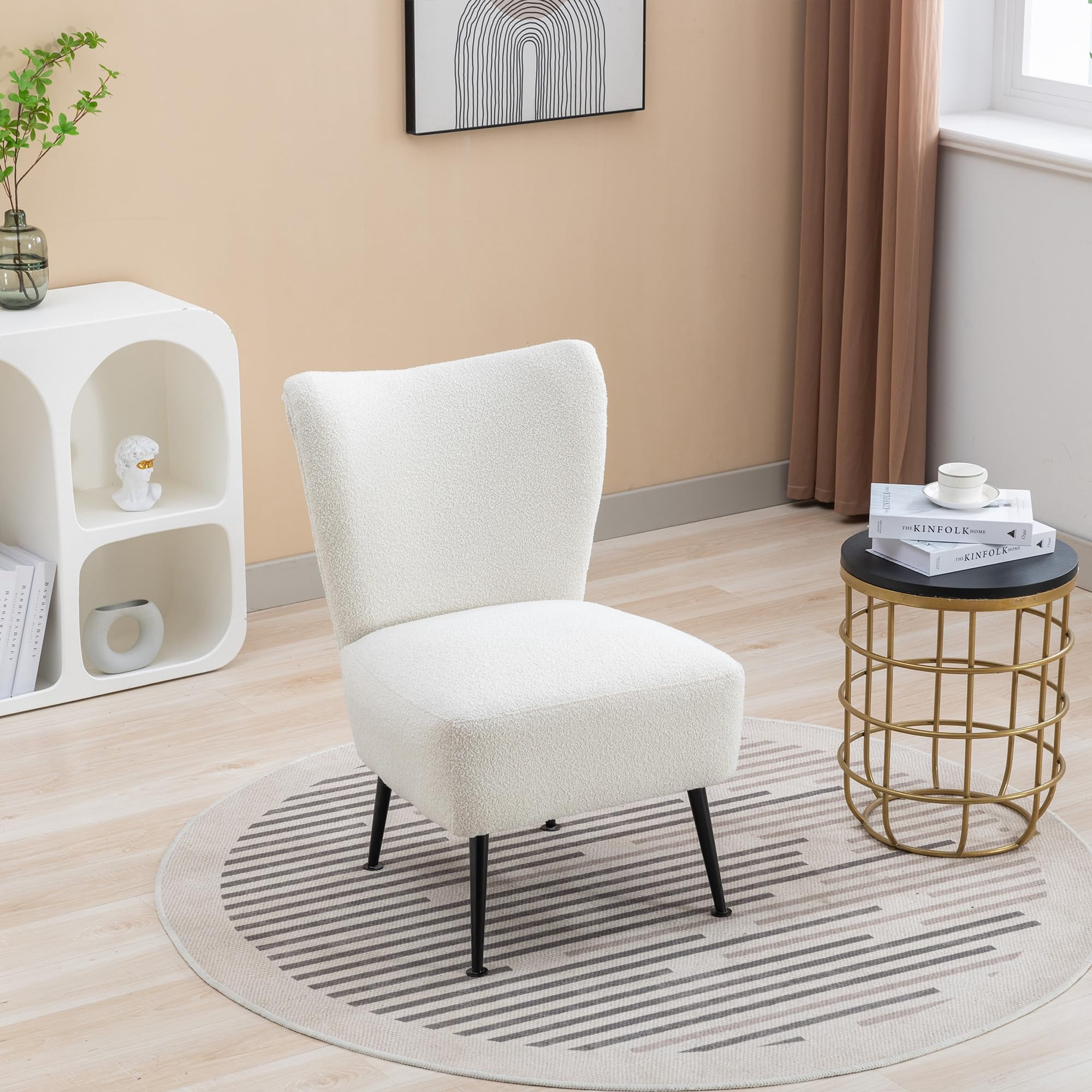 Chairs Armless Accent, Living Room Chairs, 22.50 Inch Wide Soft Padded ...