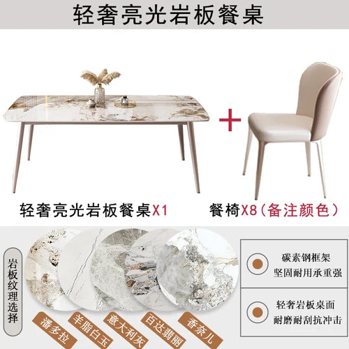 Chairs Nordic Dining Table Luxury Unfolding Rectangle Industrial Dining ...