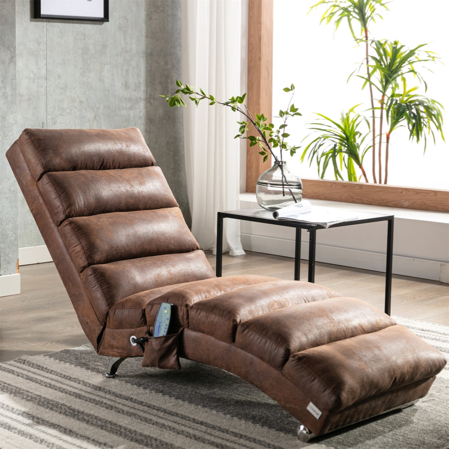 Chaise Lounge Chair Indoor with Ergonomically 140° Backrest Design ...