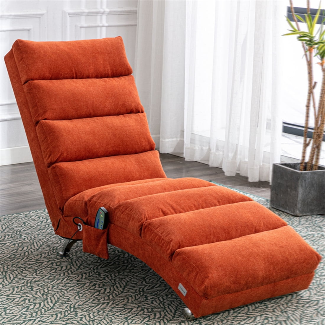 Chaise Lounge Chair Indoor with Ergonomically 140° Backrest Design ...