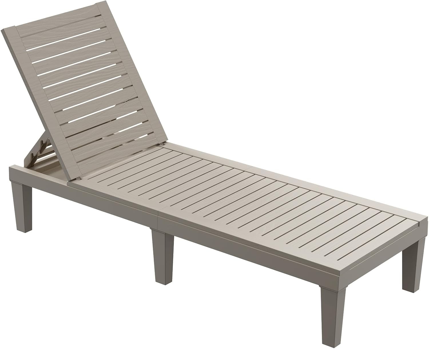 Chaise Lounge Chair Outdoor - 5 Positions Adjustable Backrest ...