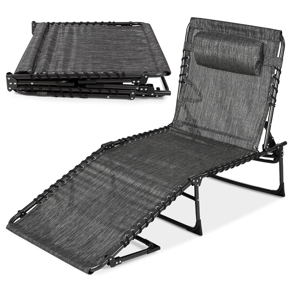 Chaise Lounge Chair, Outdoor Portable Folding in-Pool Recliner with ...