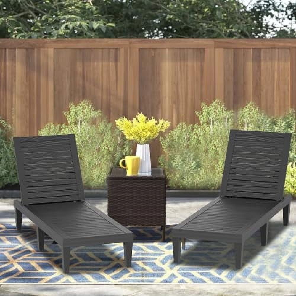 Chaise Lounge Chairs with 5-Position Adjustable Backrest, UV-Resistant ...