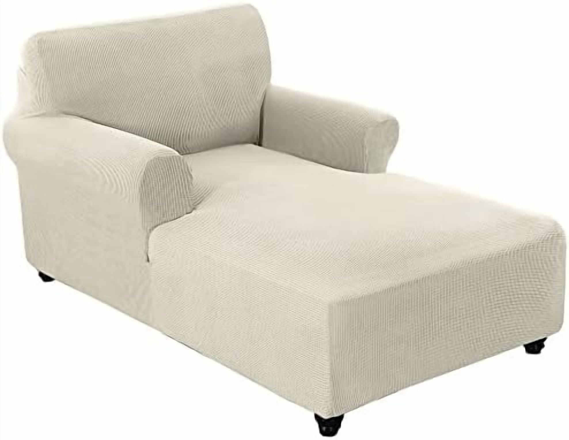 Chaise Lounge Cover Stretch Chair Lattice Slipcover with Armrests for ...