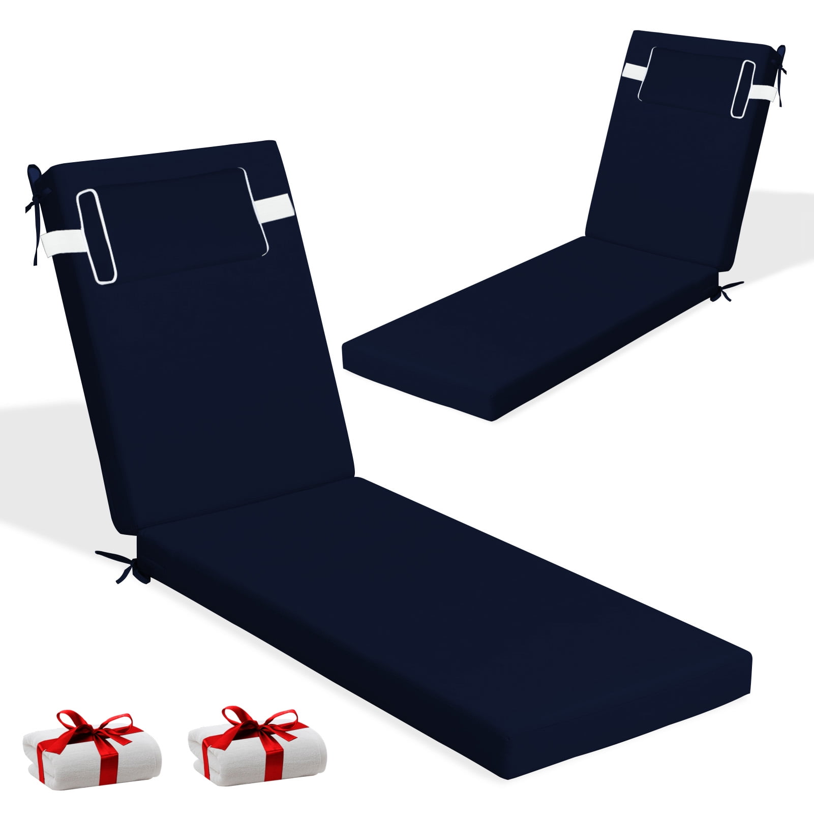 Chaise Lounge Cushions for Outdoor Furniture, Waterproof 72 x 21Inch ...