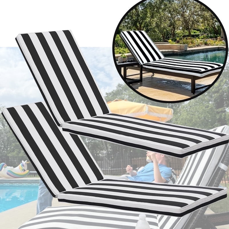Chaise Lounge Cushions Outdoor, Water-Resistant Patio Lounge Chair ...