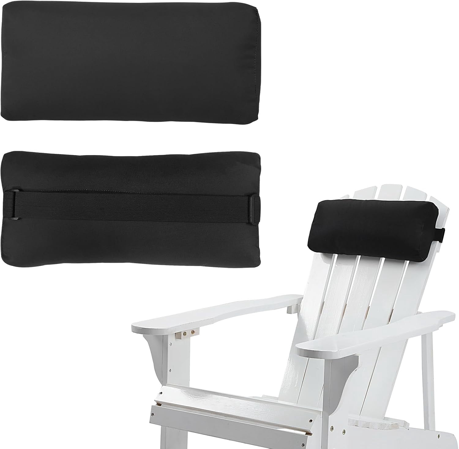 Chaise Lounge Head Pillow, 2 Pack Outdoor Patio Pillows with Adjustable ...