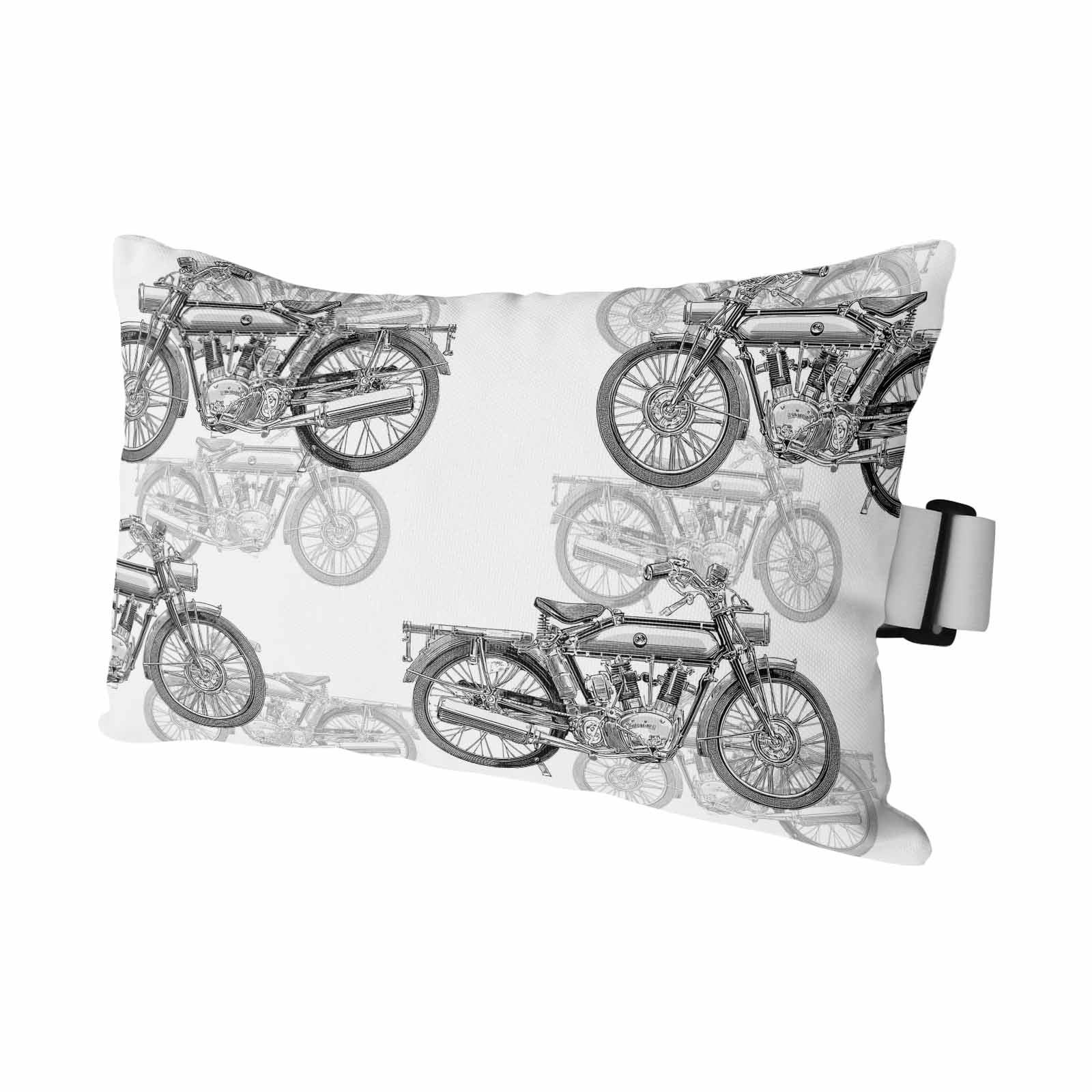 Chaise Lounge Headrest Pillow 1 Pack, Black White Motorcycles ...