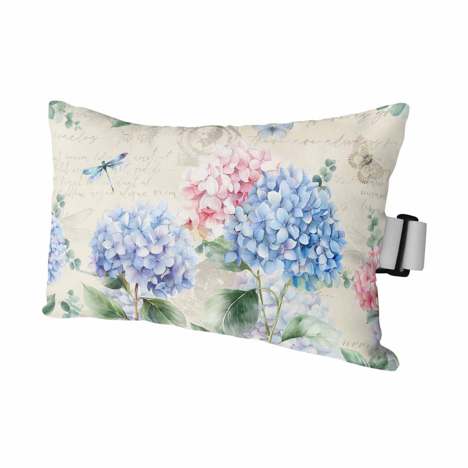 Chaise Lounge Headrest Pillow 1 Pack, Blue Hydrangea Waterproof Chair ...