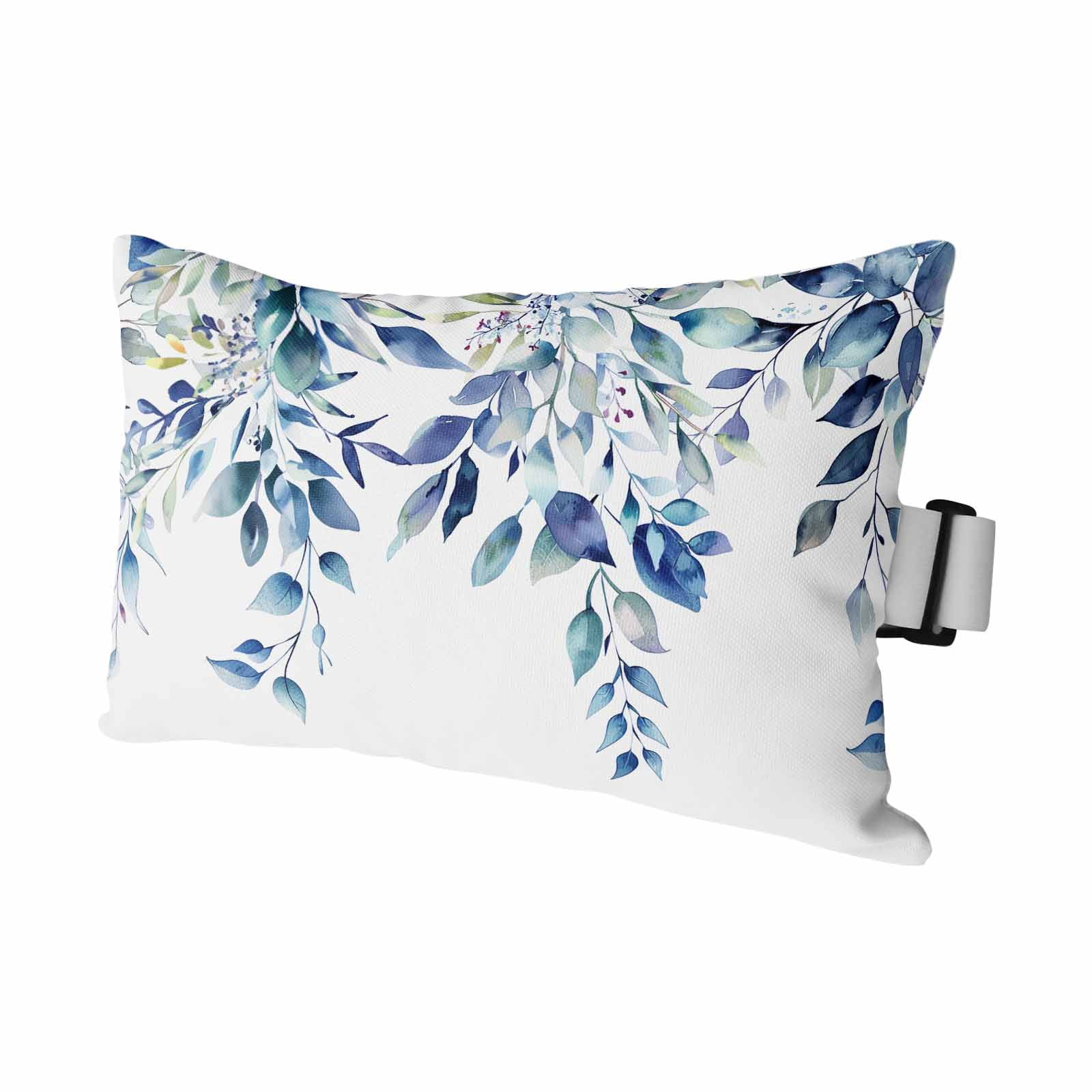 Chaise Lounge Headrest Pillow 1 Pack, Blue Teal Eucalyptus Leaves ...