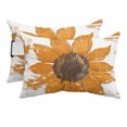 Chaise Lounge Headrest Pillow 2 Pack, Orange Sunflower Waterproof Chair ...